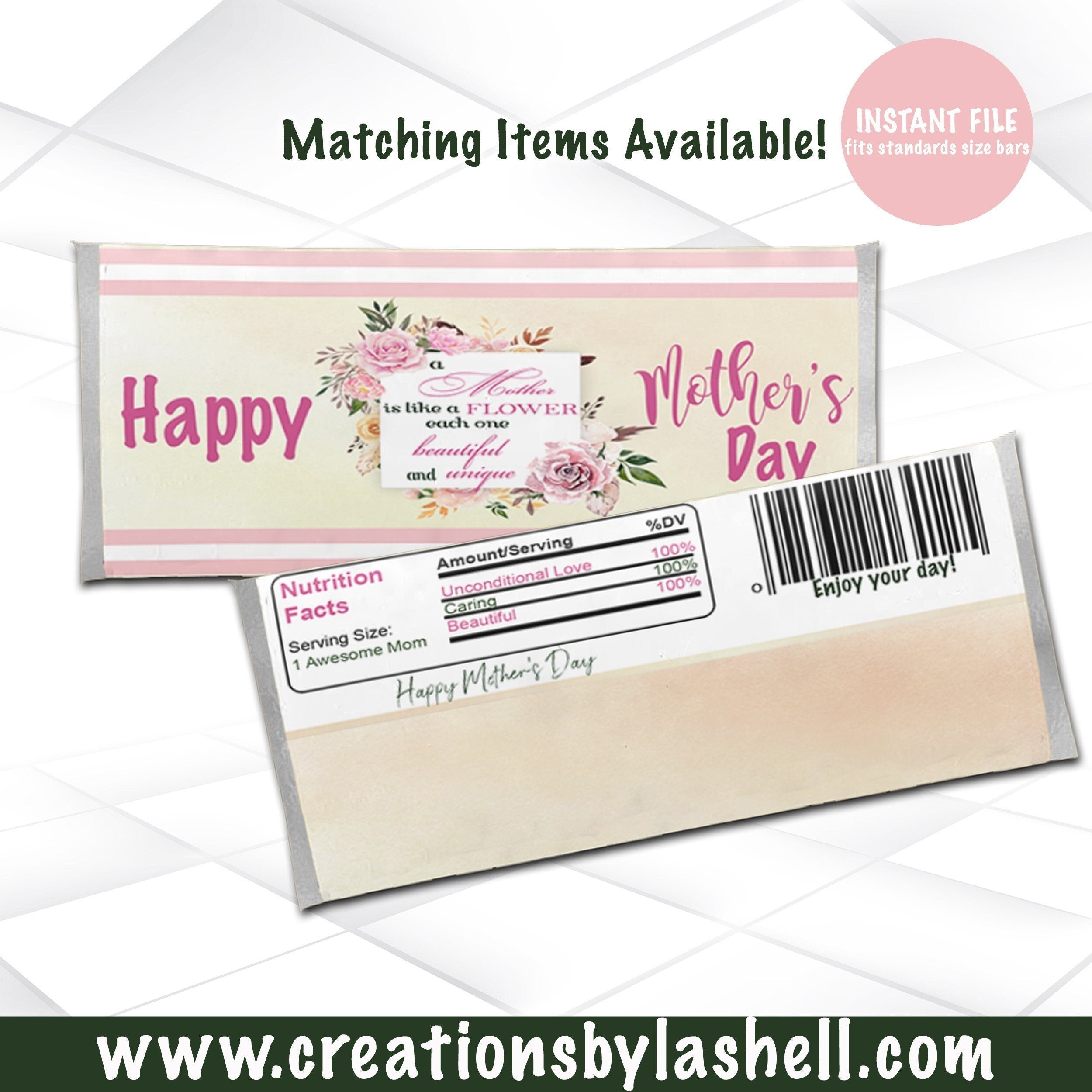 Mother's day Candy bar Wrappers Printable | Mother's day favors | Happ ...